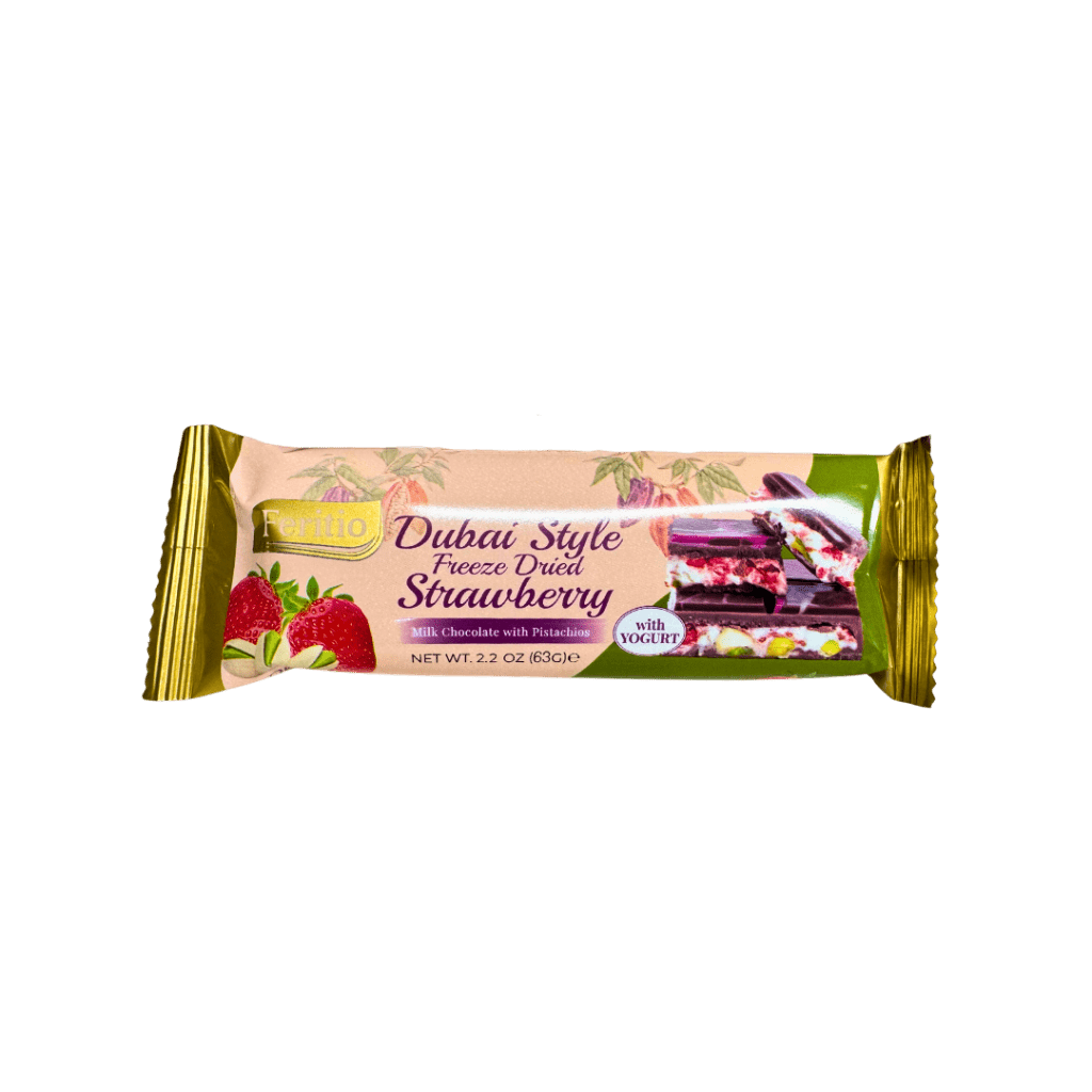 SW0913 – Feritio Dubai Style Freez Strawberry Cho Bars 4 x 21 x 63g ...